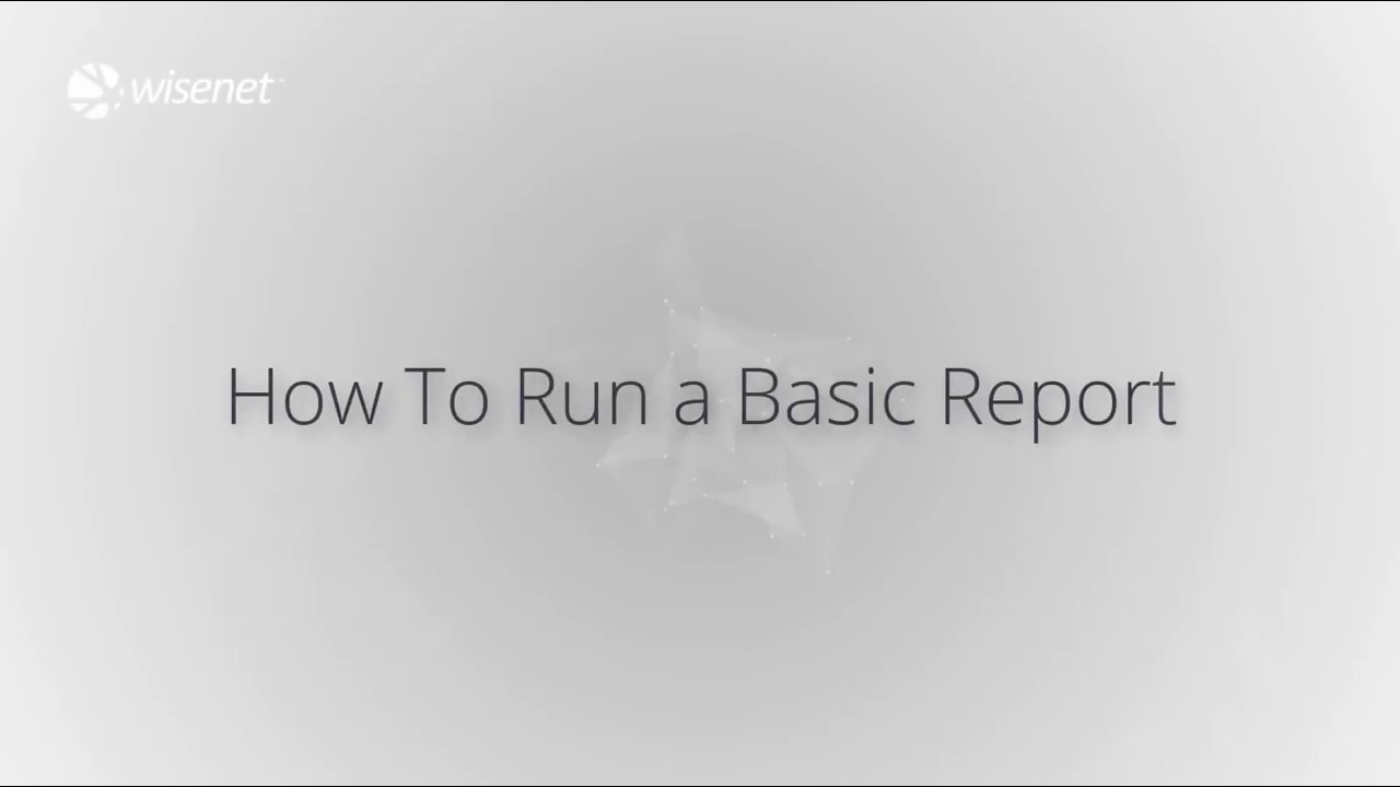 How To Run a Basic Report - YouTube