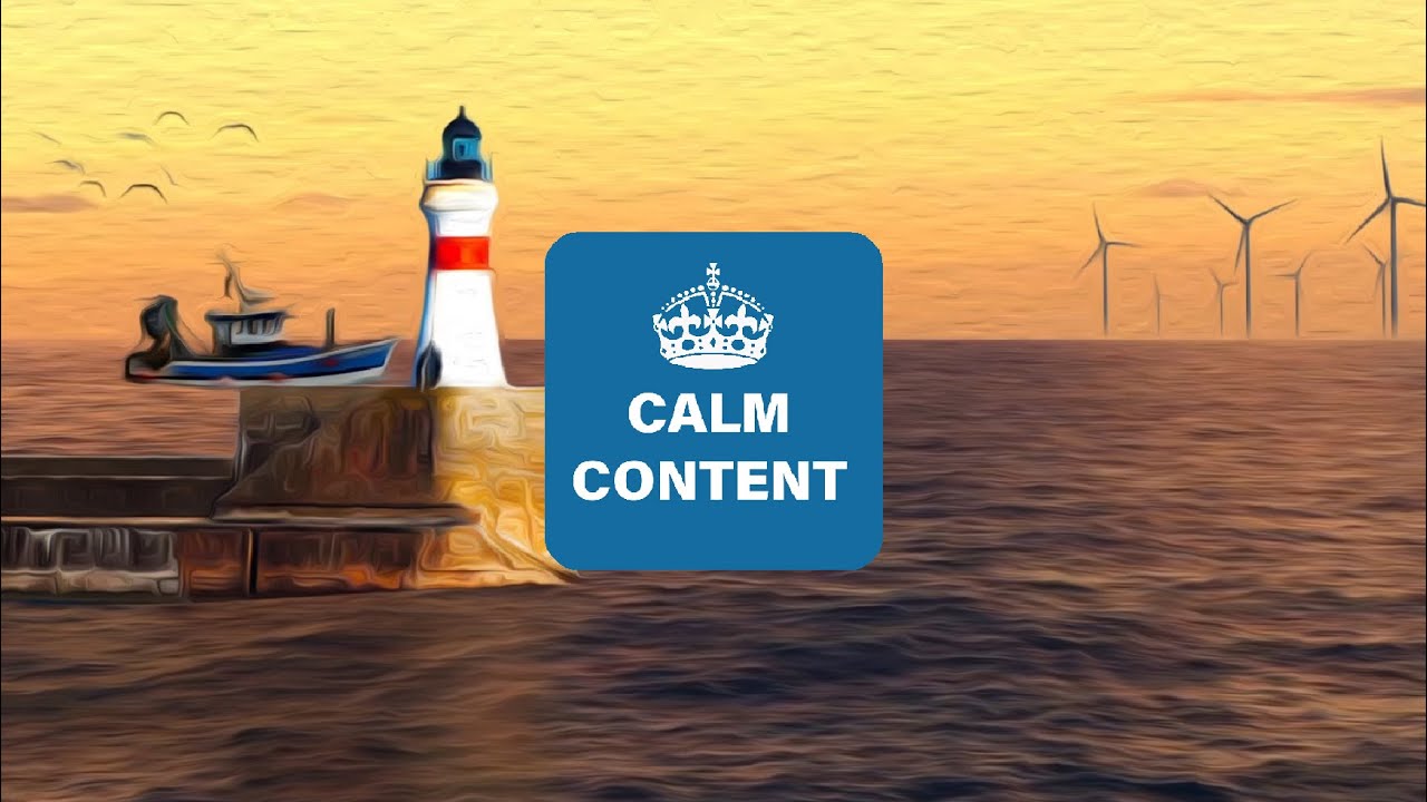 Ambient, ocean scene. Fishing boats and gulls. Animated harbour scene ...