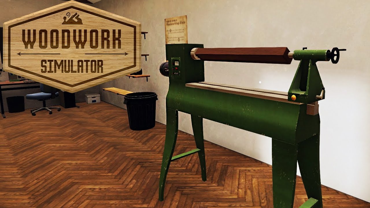 WOODWORK SIMULATOR [#02] Arbeiten mit der Drehmaschine | Stechbeitel im ...