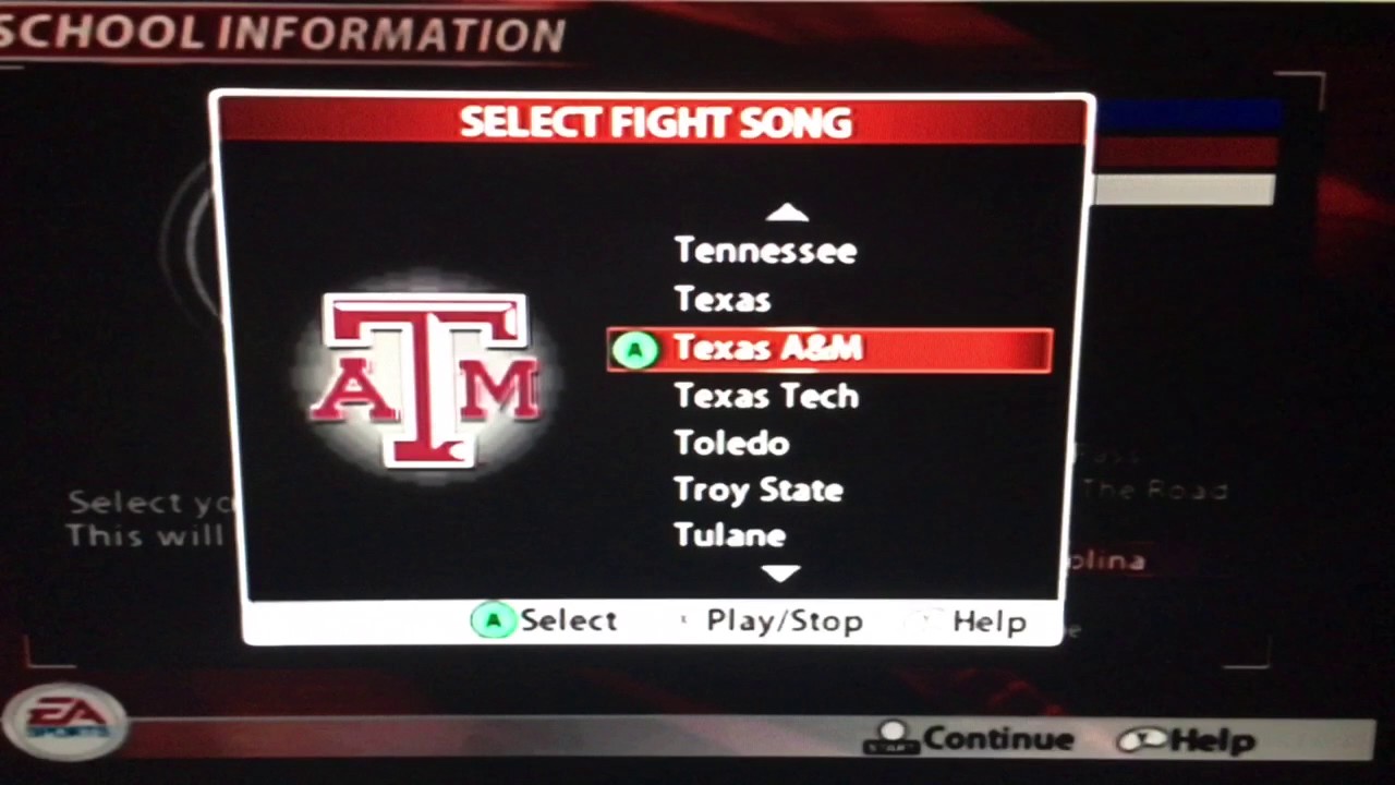 NCAA Football 2005 - Texas A&M Aggies Fight Song - YouTube