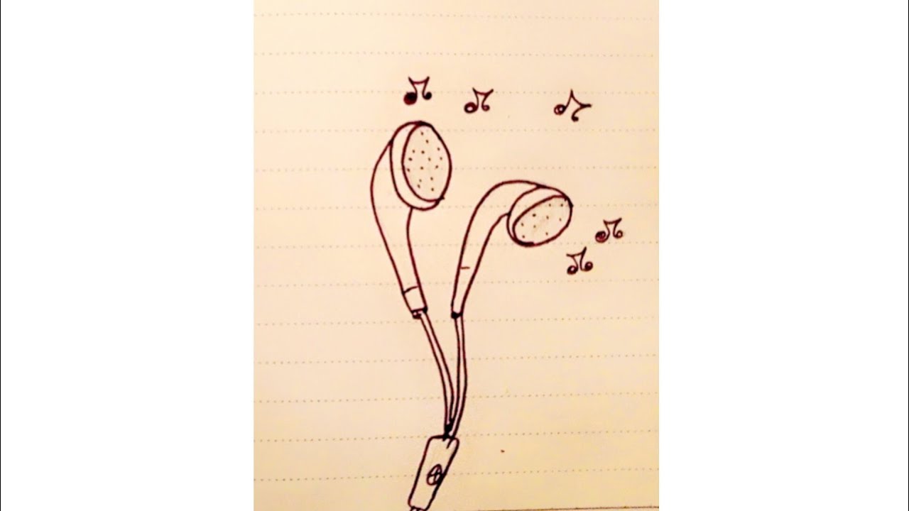 How to Draw Earphone || AS || free drawing for beginners//pencil sketch ...