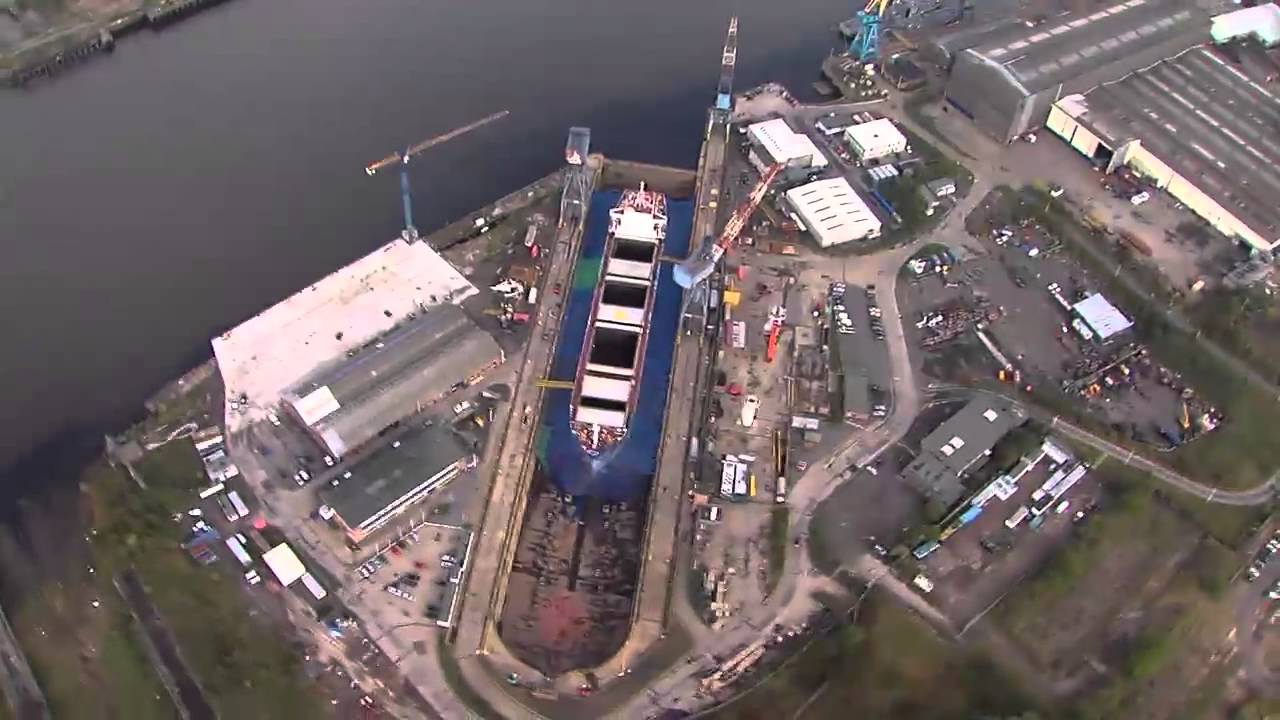 A&P Tyne yard from the air - YouTube