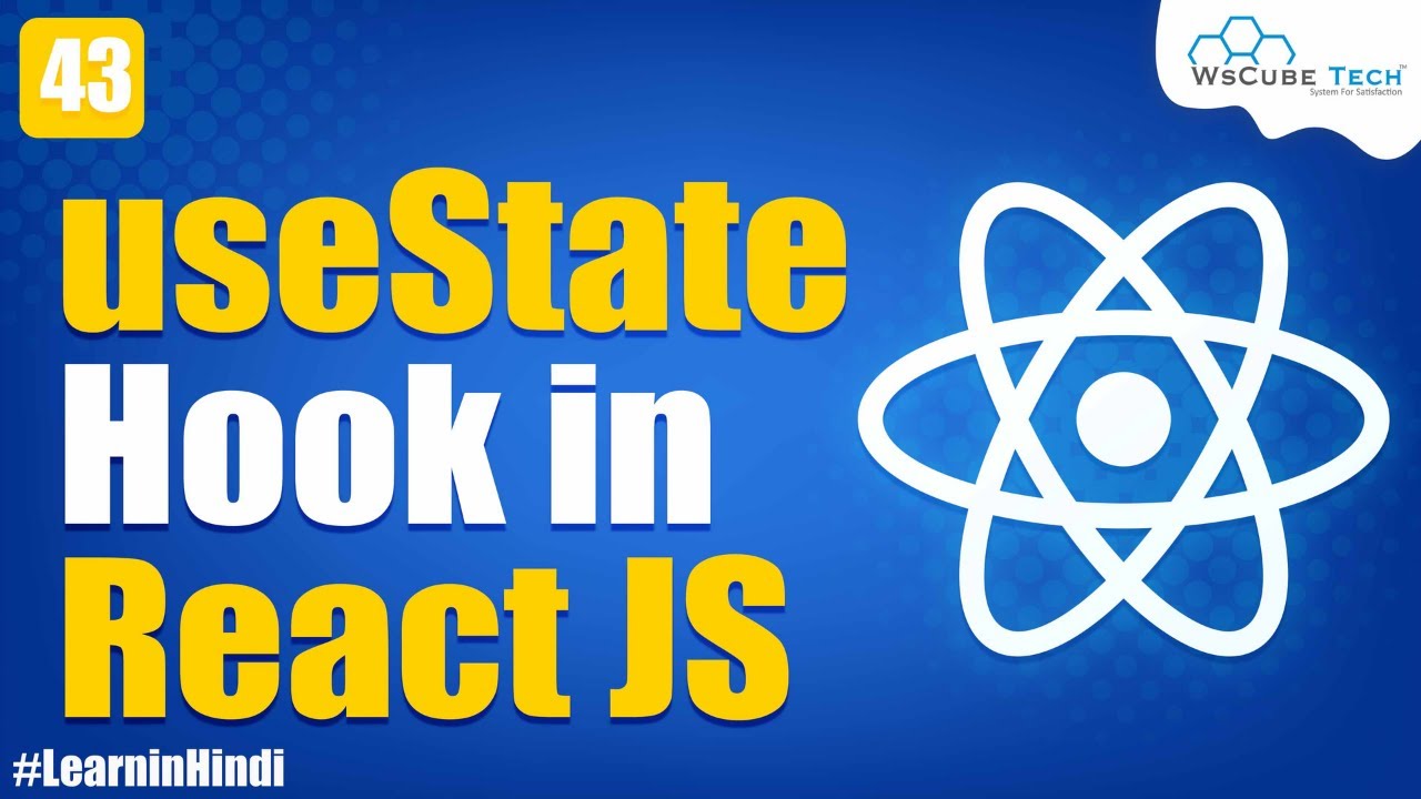 useState Hook to Handel State inside Function Components | React JS Tutorial #43 - YouTube