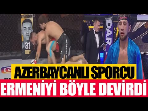 Azerbaycanlı dövüşçü Ermeni rakibini işte böyle nakavt etti