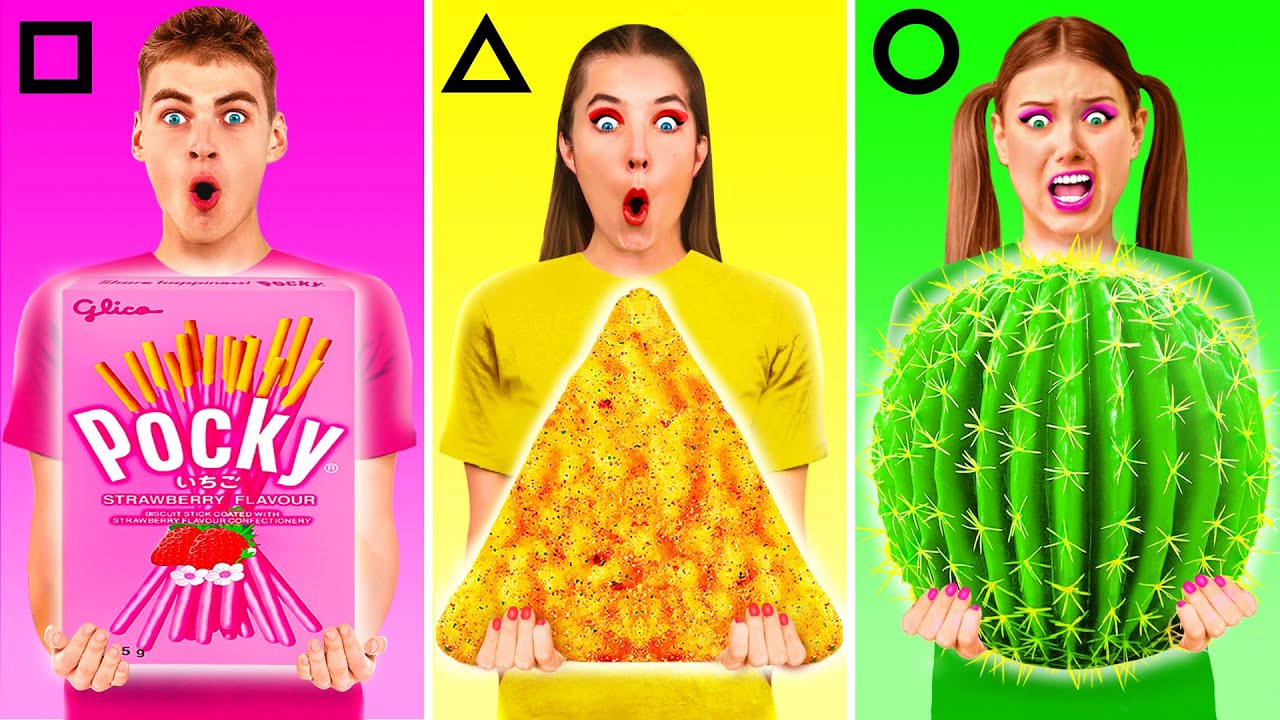 Geometric Shape Food Challenge | Awesome Kitchen Hacks by MeMeMe ...