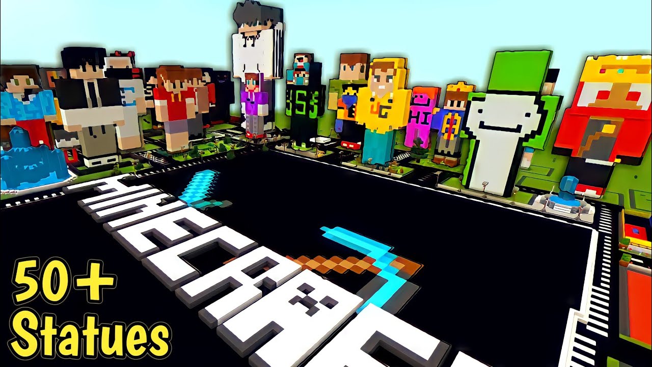 I Made Every Youtuber's Statue In Minecraft Ft. Techno Gamerz ...