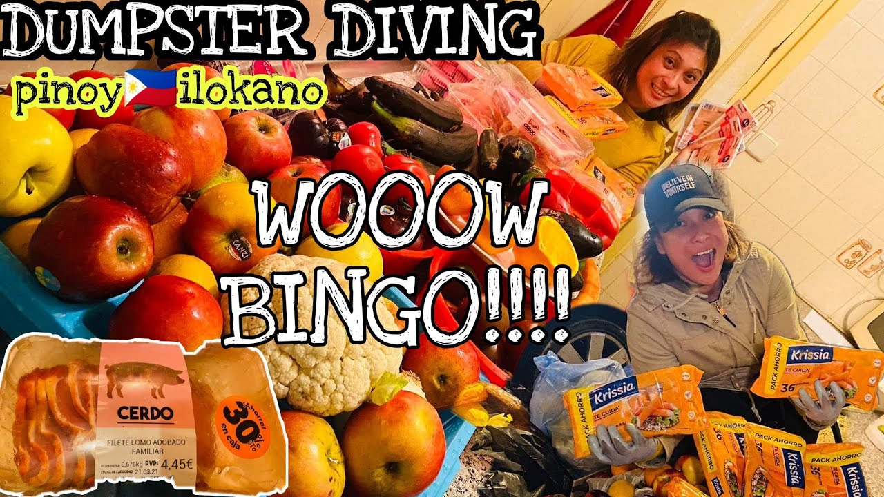 DUMPSTER DIVING FILIPINOS 🇵🇭||NAKABINGO TAYO SA CRAB MEAT ,KARNE,GULAY ...