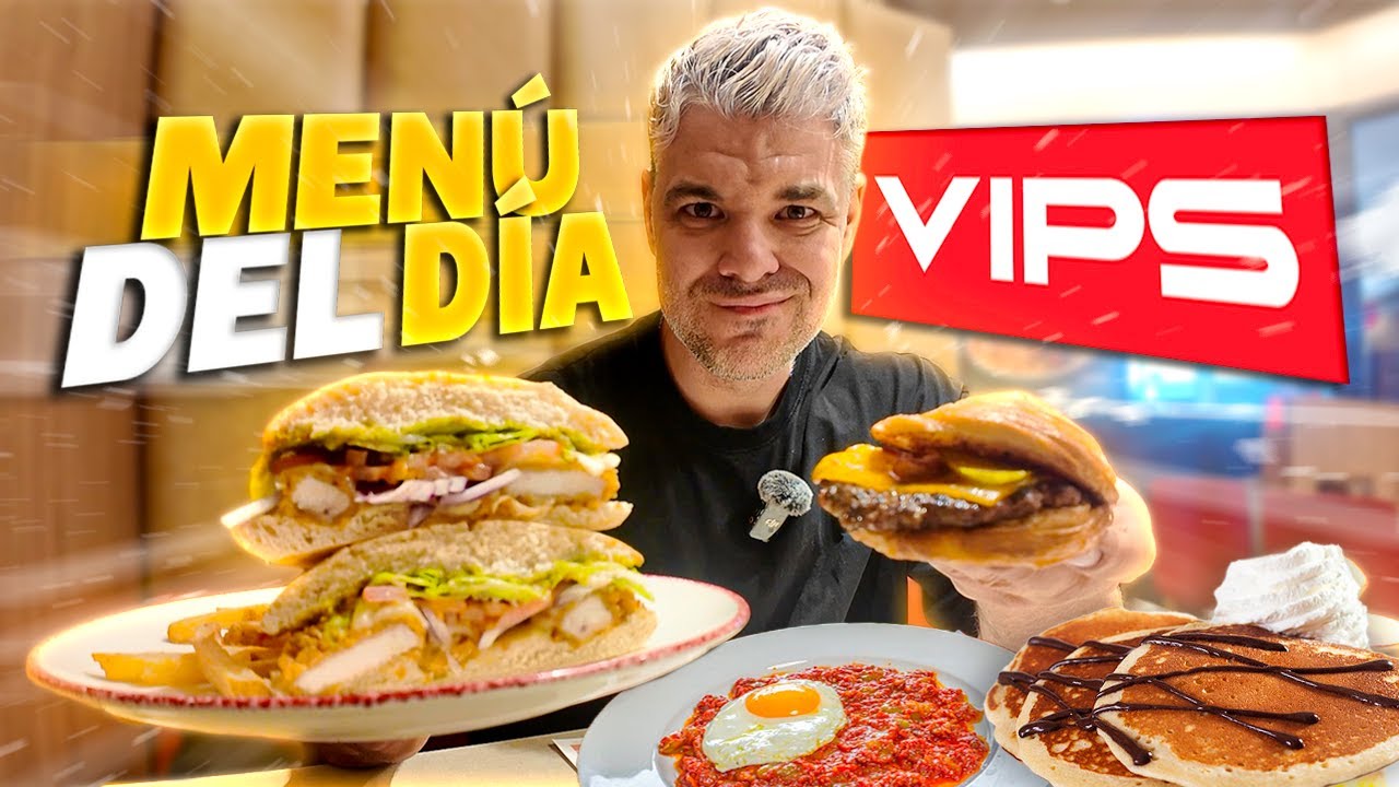 PROBANDO el MENÚ DEL DÍA de VIPS! *COMIDA de BAR en FRANQUICIAS* - YouTube