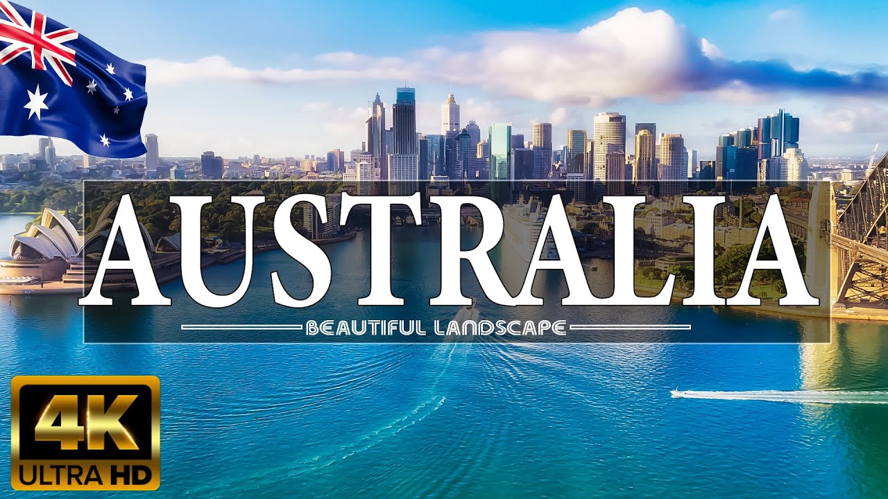 FLYING OVER AUSTRALIA (4K UHD) Relaxing Music Along With Beautiful ...