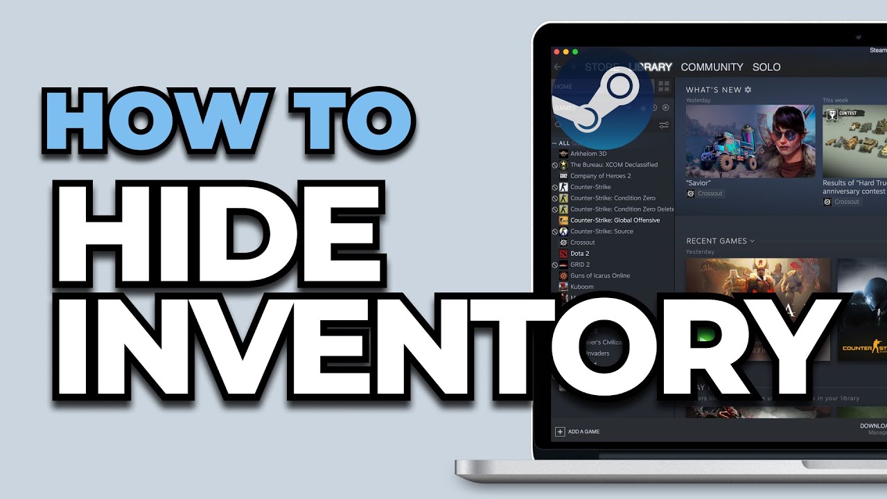 How To Hide Inventory on Steam Account - YouTube