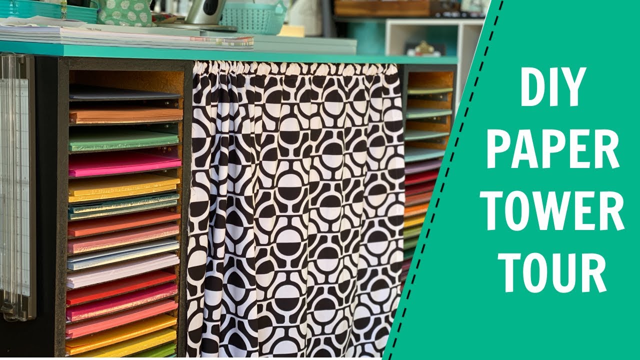 Craft Room Studio Organization DIY Paper Towers - YouTube