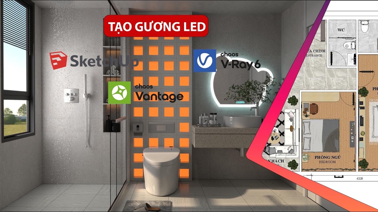 👉HƯỚNG DẪN TẠO VẬT LIỆU GƯƠNG LED CẢM ỨNG - SKETCHUP (Cho người mới sử ...