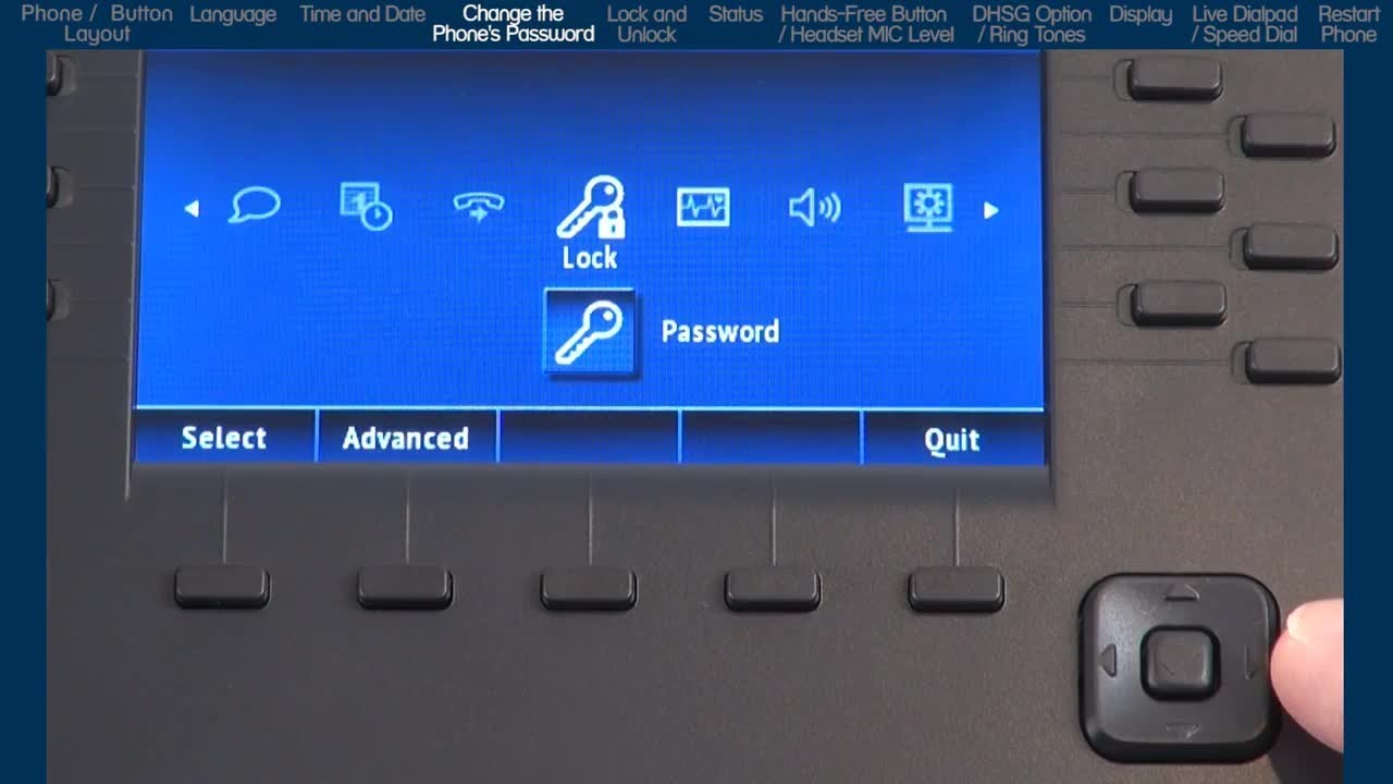 Mitel 6869i Phone: Changing Password and Locking and Unlocking - YouTube