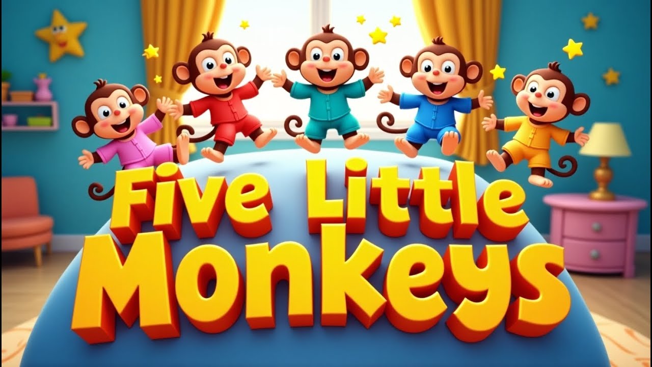 5 Little Monkeys Jumping on The Bed and More Rhymes R1E1704 | Classic ...