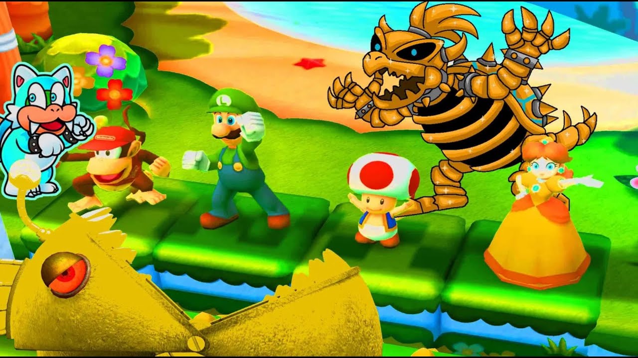 Mario Party Star Rush Minigames - Diddy Kong vs Luigi vs Toad vs Daisy ...