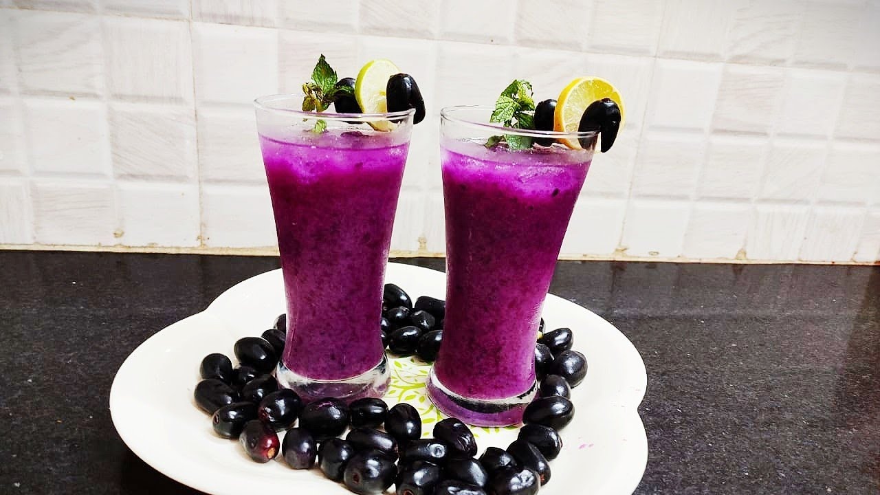 Instant Jamun Sharbat Recipe| jamun ka juice | काला-खट्टा जूस | Quick ...