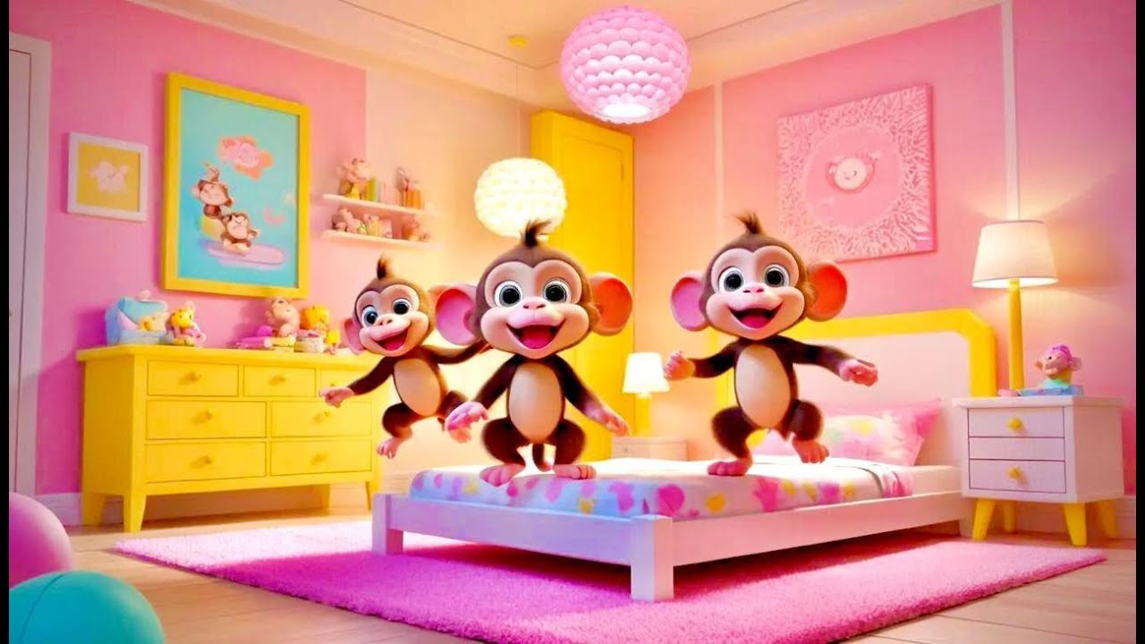 Five Little Monkeys Swinging in the Tree | Fun Counting Song for Kids ...