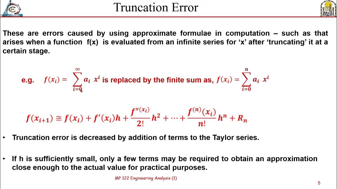 Lecture 6 Truncation Errors and the Taylor Series - YouTube