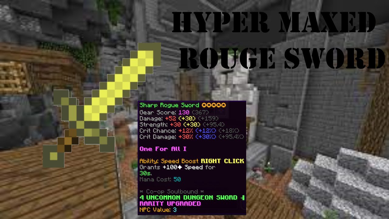 I HYPERMAXED THE ROUGE SWORD IN HYPIXEL SKYBLOCK! - YouTube