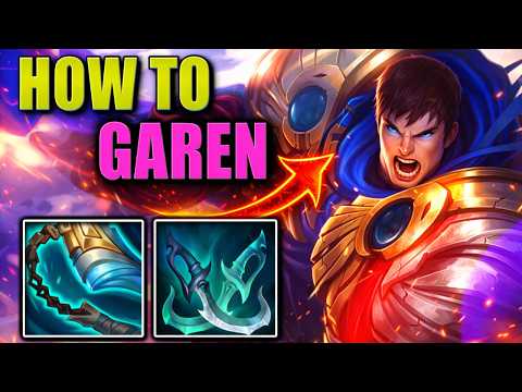 Destroy toplane with Garen in Season 16 (S16 Garen Top lane gameplay commentary)