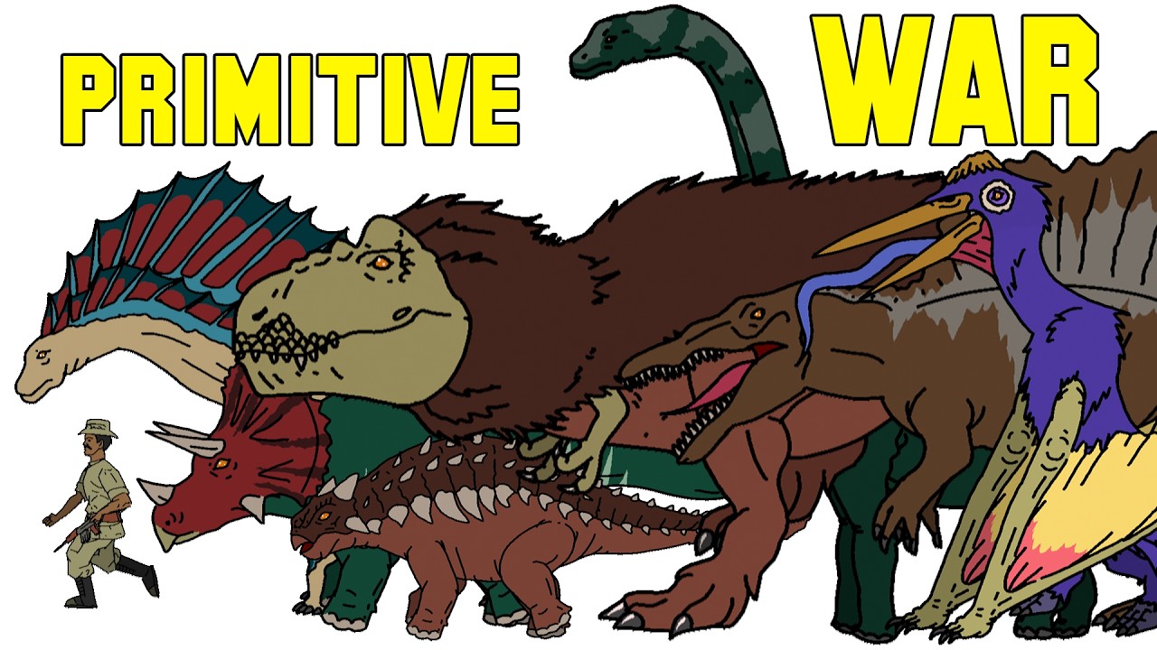 ALL PRIMITIVE WAR DINOSAURS 🦖🔥🦕 SIZE COMPARISON - YouTube