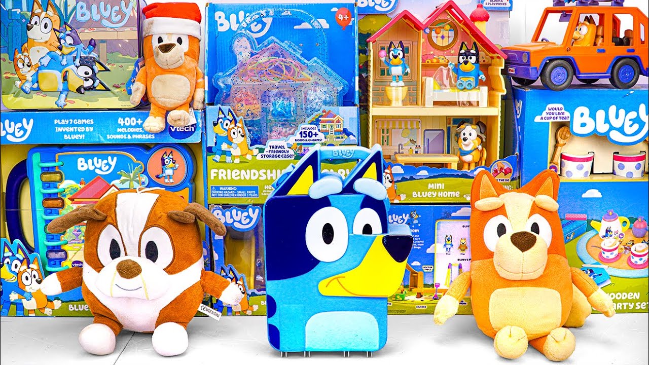 Bluey Toy Collection Unboxing Review 🐾 Bluey Mini Home Playset & Bluey ...