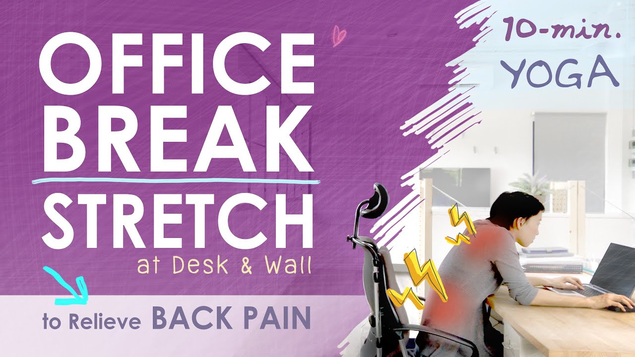10-min.Yoga | Office Break Stretch at Desk | to RELIEVE BACK PAIN EP.5 ...