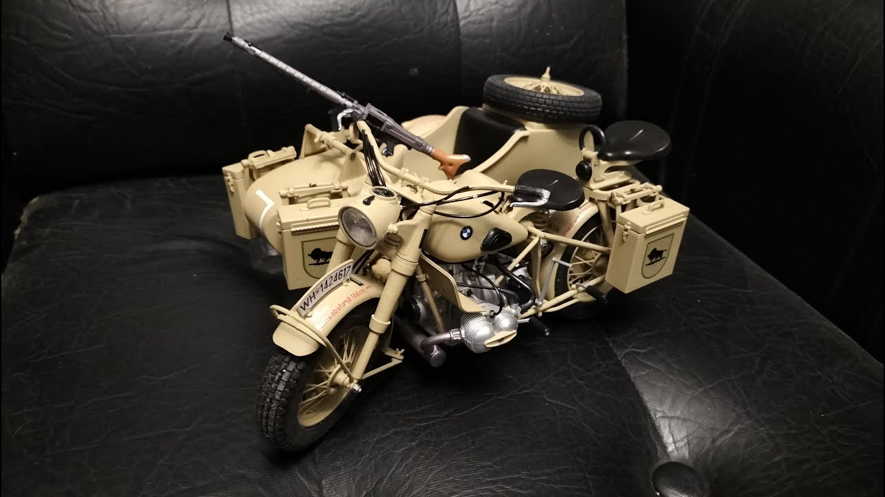 BMW r75 Italeri 1:9 - YouTube