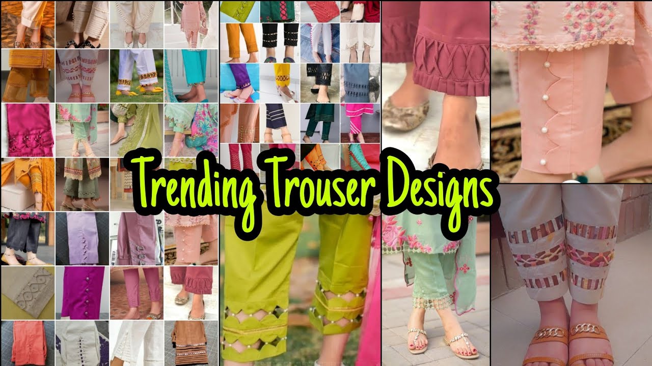 Trending Trouser Designs Simple And Fancy Plazo Pant Taujar Ki Dezain New Taujar Ki Designs New