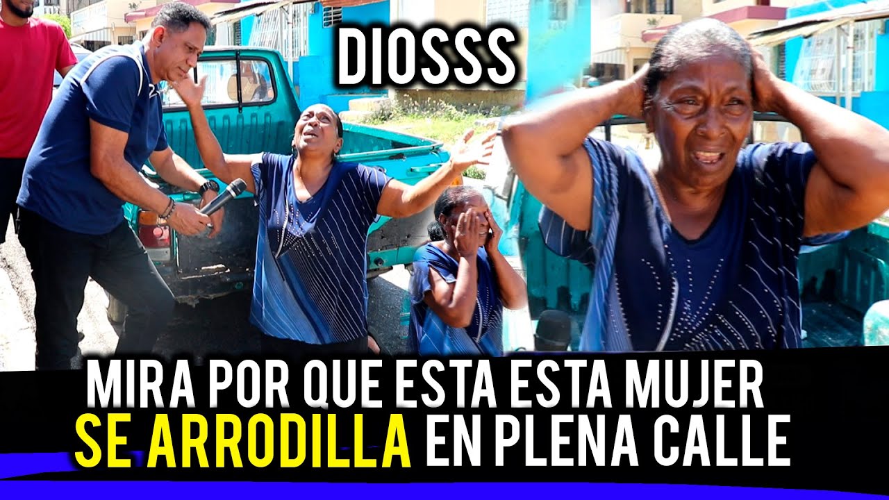 MUJER SE ARRODILLA EN PLENA CALLE Y CASI LE LA UN PATATUS - YouTube