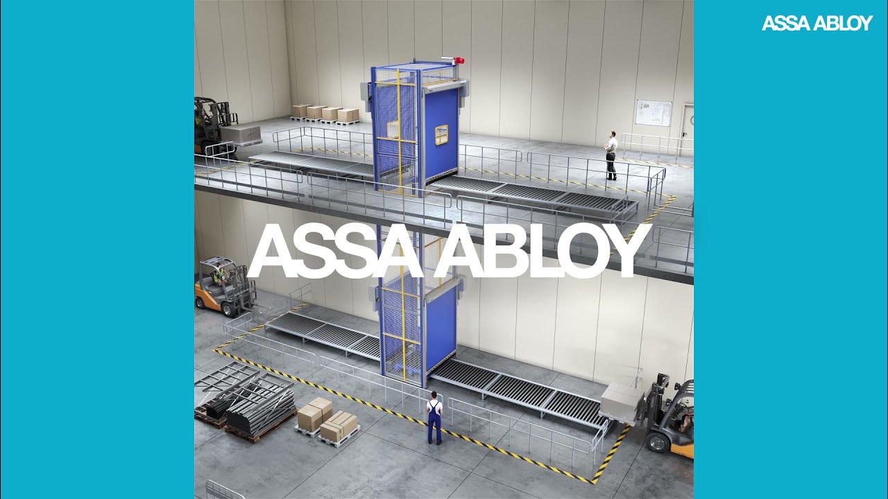 ASSA ABLOY RP300 Machine Protection Doors - integrated in conveyer belt transport systems - YouTube