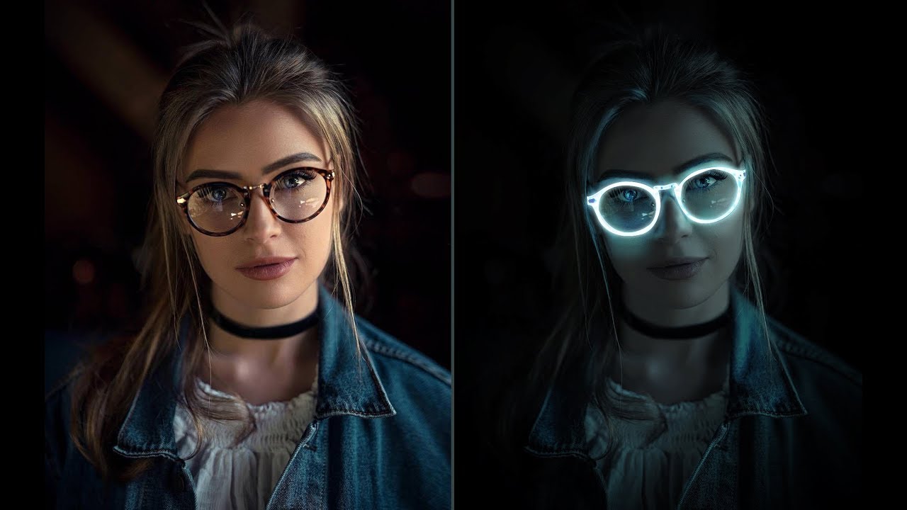 How to make Neon Glowing Glasses in Photoshop - Tutorial - YouTube