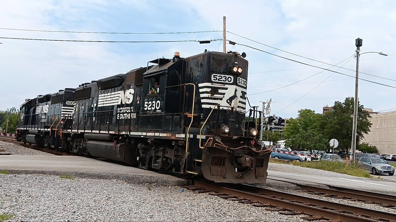 NS P77 returns to Columbia SC with former Southern Railway high hoods going to Andrews Yard ...