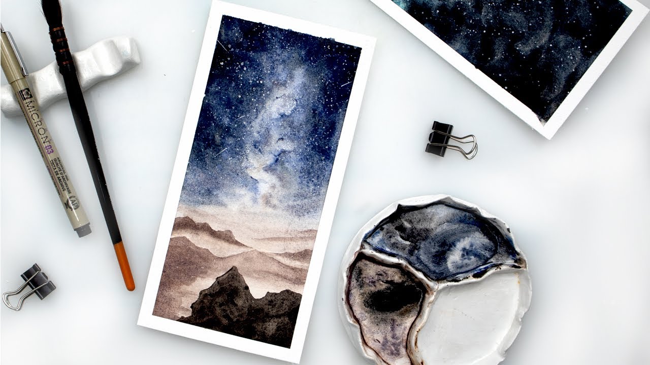 Watercolor GALAXY painting for beginners - step up with your galaxies ...