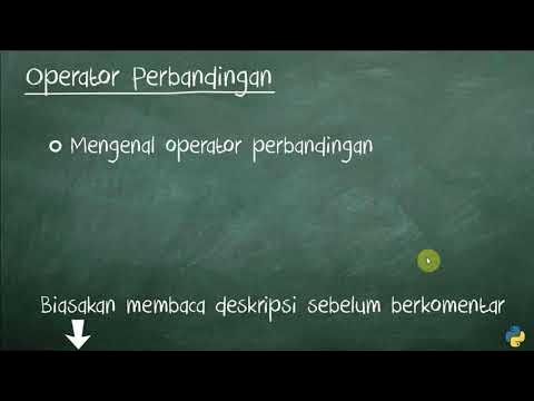 Tutorial Dasar Python 3 - 06 Operator Perbandingan - YouTube