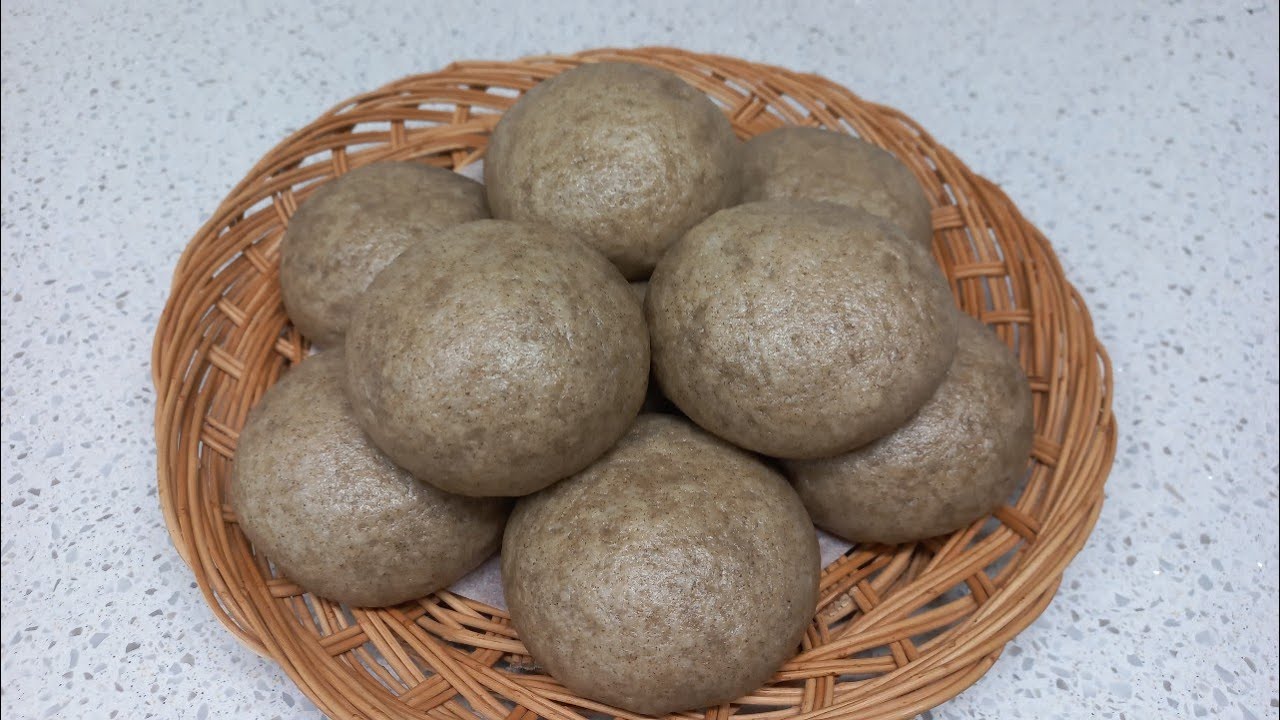 손반죽 흑보리 쌀찐빵 Black Barley Rice Steamed Buns 구수한 흑보리를 넣어 만든 쫀득한 흑보리 쌀찐빵 ...