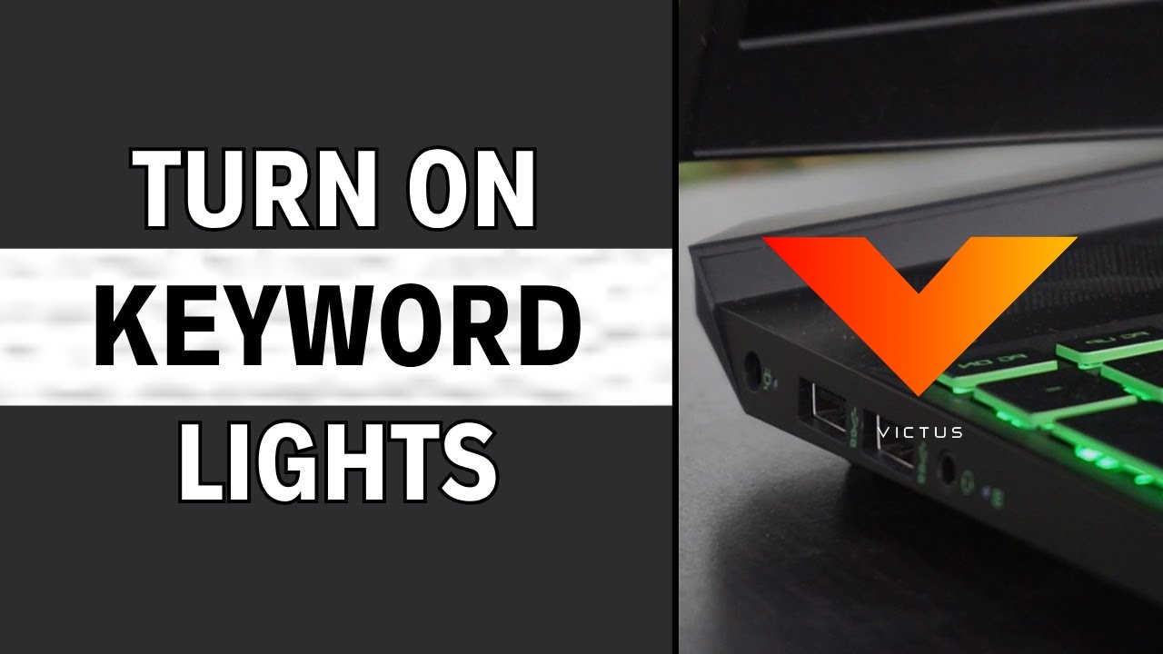 How to Turn On Keyboard Light on HP Victus - YouTube