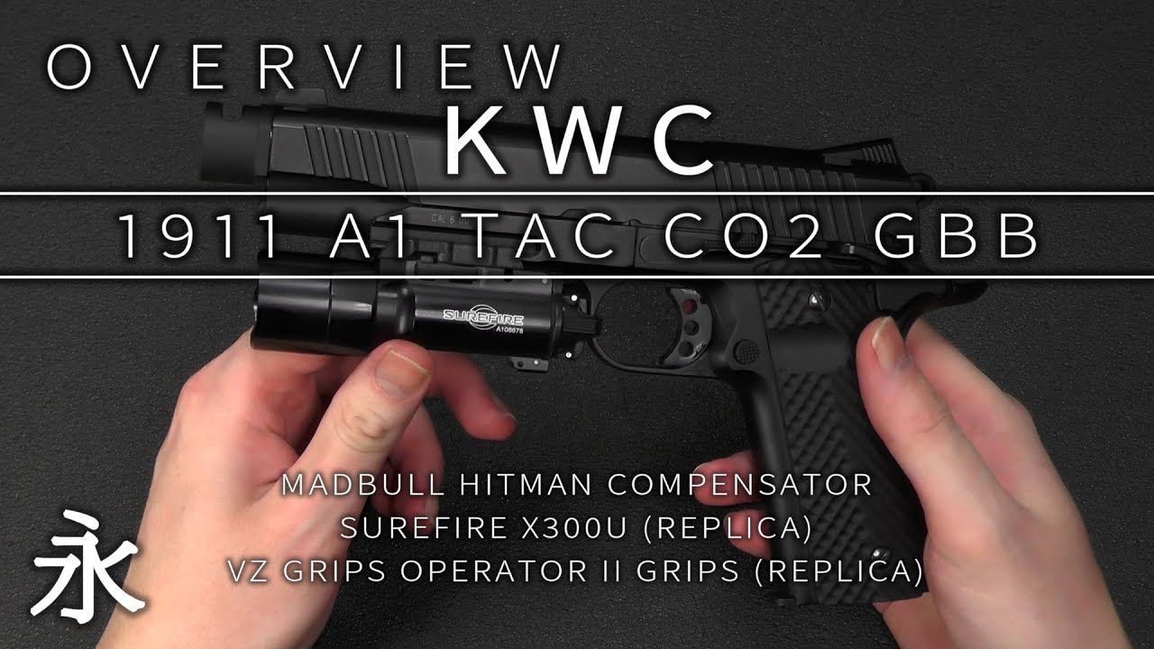 Overview: KWC 1911 A1 TAC CO2 GBB pistol (Customized) - YouTube