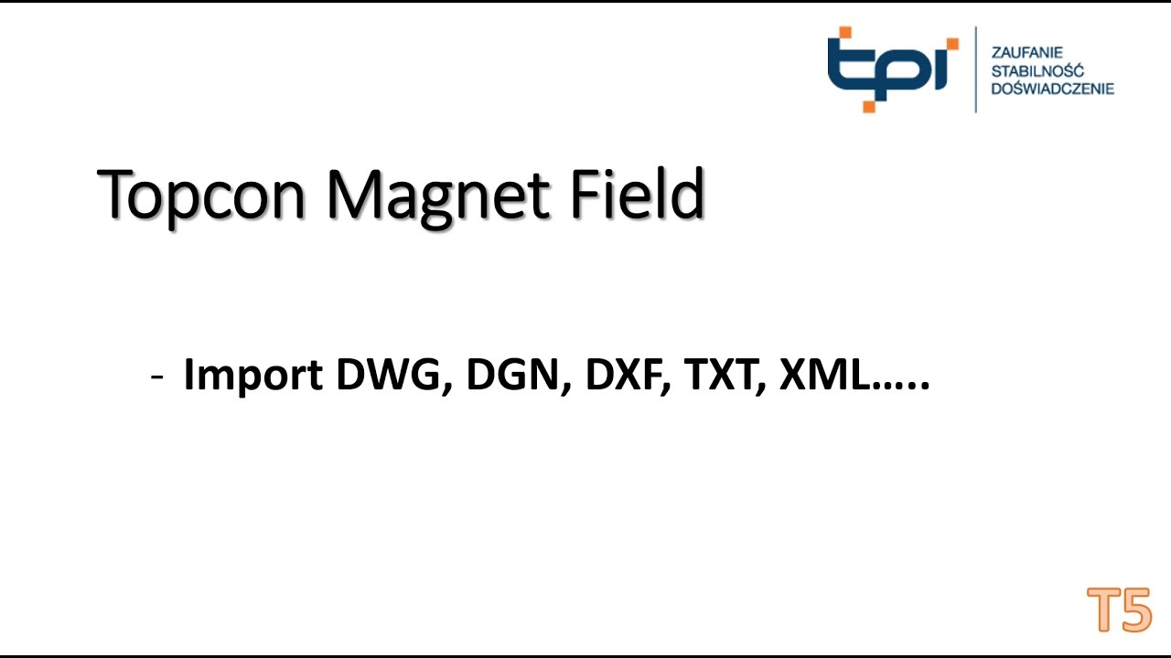 Topcon Magnet Field -import pliku DWG, DXF, DGN, TXT, XML..... - YouTube