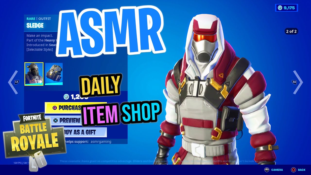 ASMR Fortnite ULTRA RARE Sledge Skin Returns! Daily Item Shop 🎮🎧 ...
