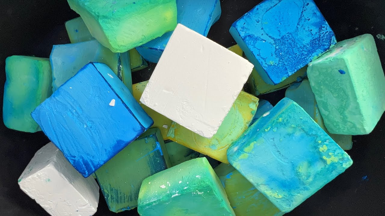 20 Blocks of Dyed Gholibn Gym Chalk | Satisfying ASMR | Sleep Aid - YouTube