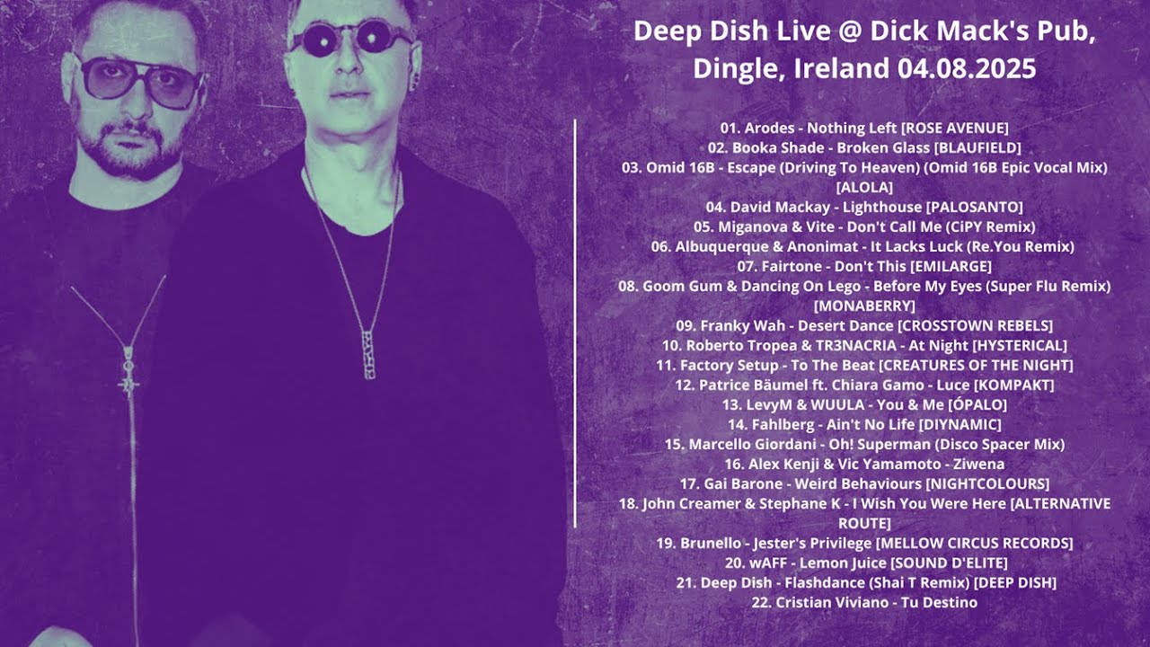 Deep Dish Live @ Dick Mack's Pub, Dingle, Ireland 04.08.2025 with ...