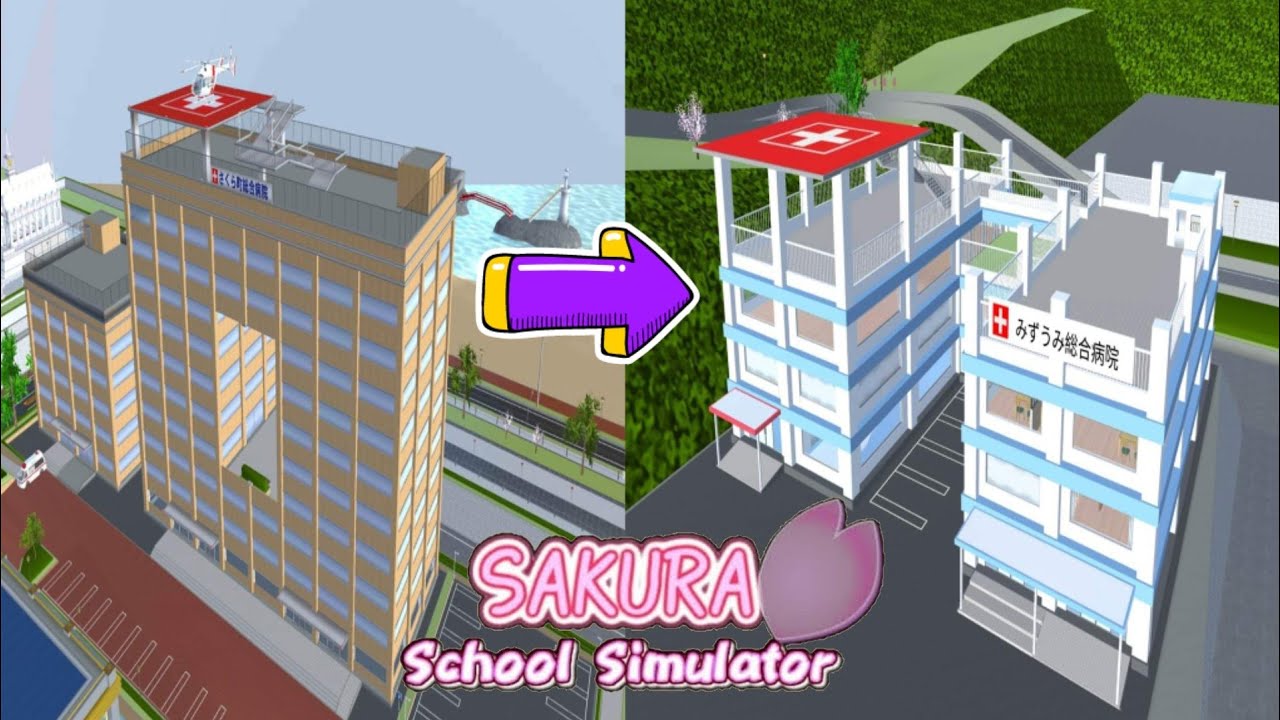 NEW HOSPITAL | SAKURA School Simulator | PROPS ID - YouTube