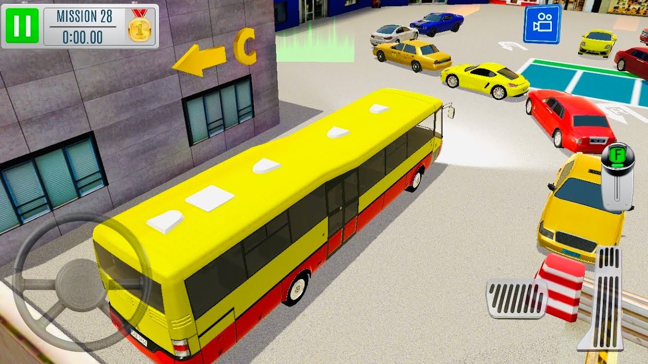 City Coach Bus Simulator 3D Gameplay- Multi Level City Parking [ 4K 60 ...