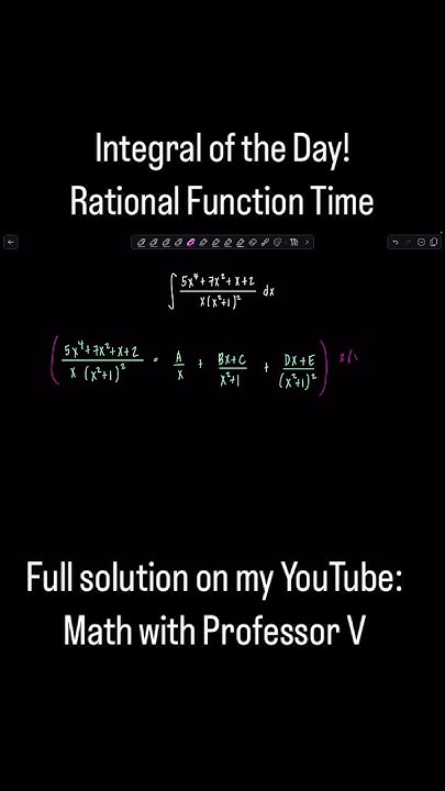 Integration tutorials & more! #mathwithprofessorv #integrals #calculusvideos #maths - YouTube