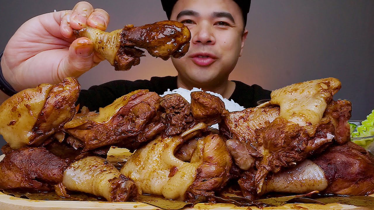 NATIVE CHICKEN ADOBO CLASSIC | ADOBONG MANOK NA TAGALOG MUKBANG ...