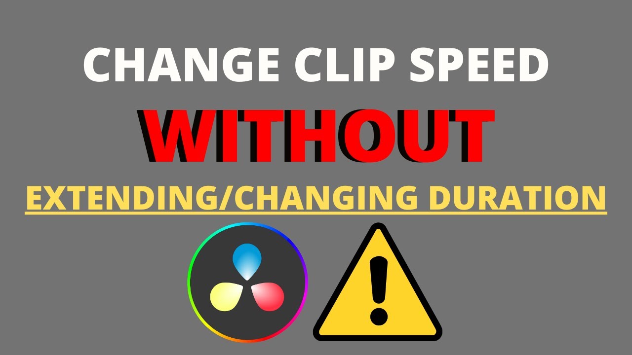 Speed Up Clip WITHOUT Extending/Changing Duration [Solution] - YouTube