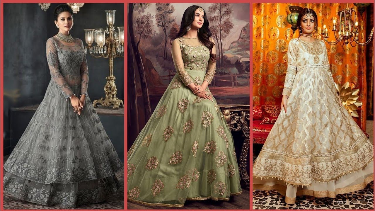 Most Beautiful Stylish Maxi Designer Net Maxi Designs . - YouTube