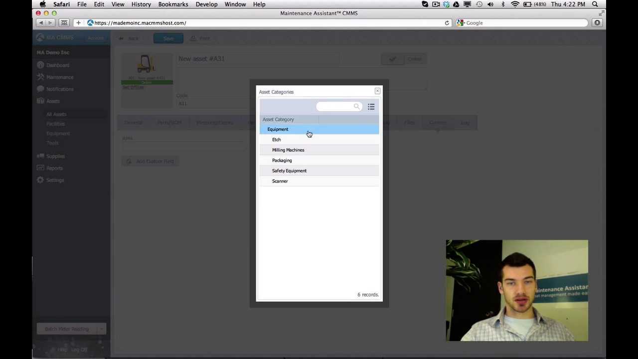 Custom asset fields in the Maintenance Assistant CMMS - YouTube