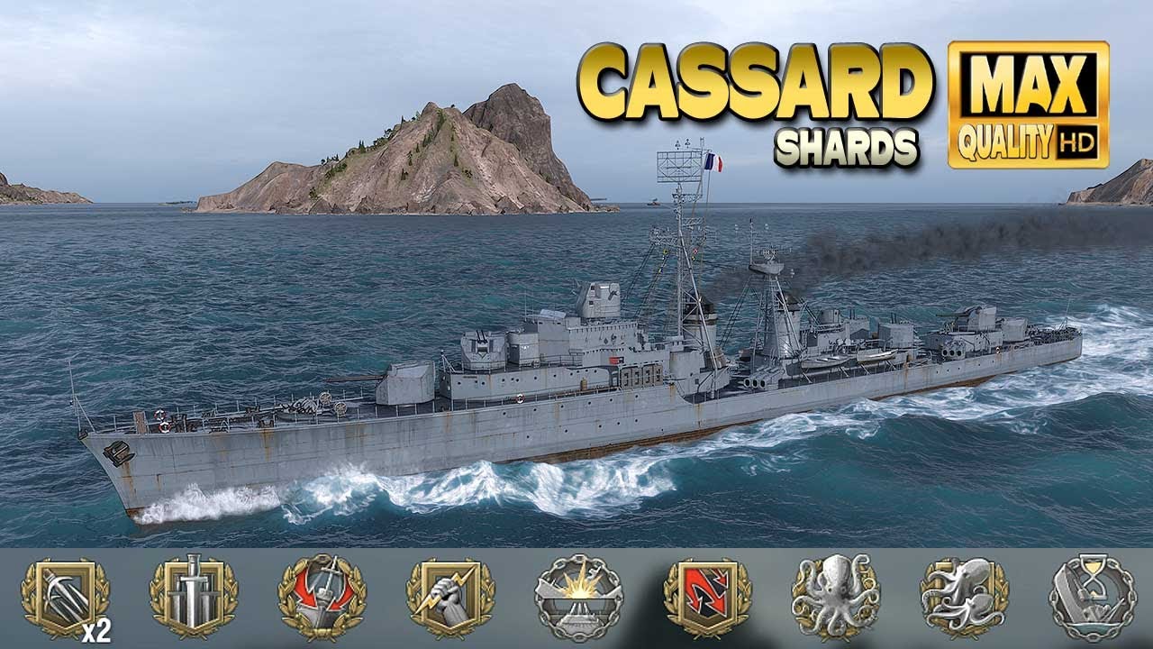 Destroyer Cassard in a action rich game - World of Warships - YouTube